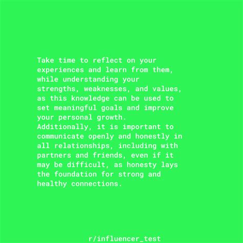 Reflection Communication And Growth Rinfluencertest