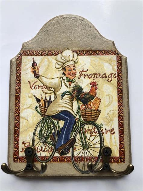 Настінна вішалка кухар на велосипеді — ціна 185 грн у каталозі Меблі