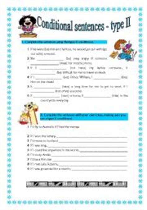 Conditional Sentences Type II ESL Worksheet By CarlaAlves