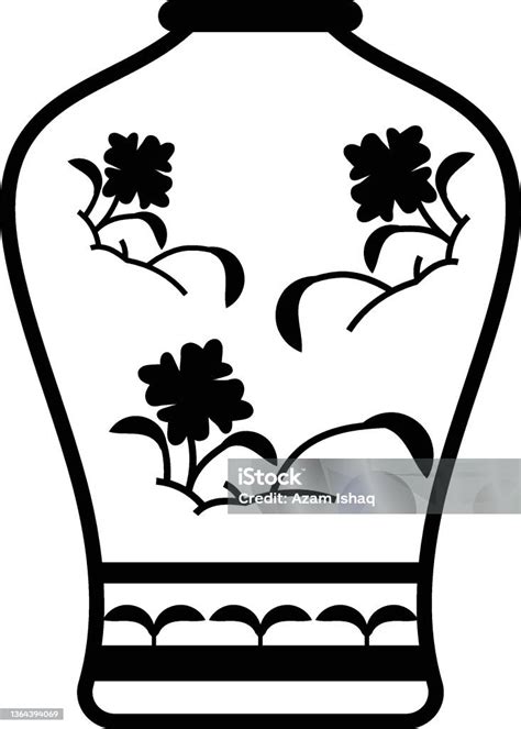 중국 세라믹 꽃병 개념 벡터 아이콘 디자인 중국 전통 문화 기호 호랑이 2022 사인의 해 중국 여행 가이드 스톡 일러스트 0명에 대한 스톡 벡터 아트 및 기타 이미지