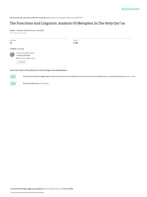 10 The Functions And Linguistic Analysis Of Metaphor Pdf Metaphor Semantics