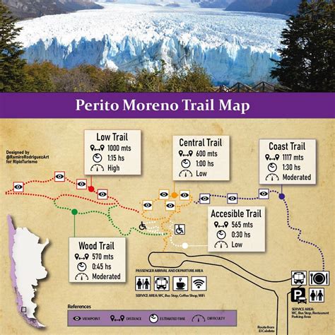 Perito Moreno Glacier Map