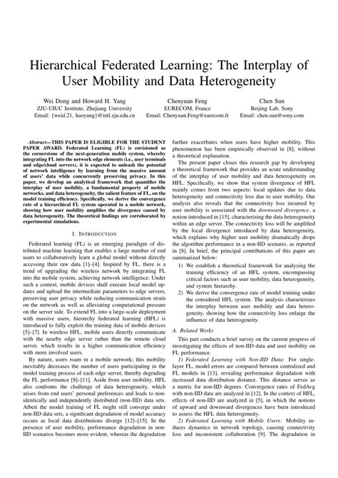 pdf hierarchical federated learning the interplay of user mobility