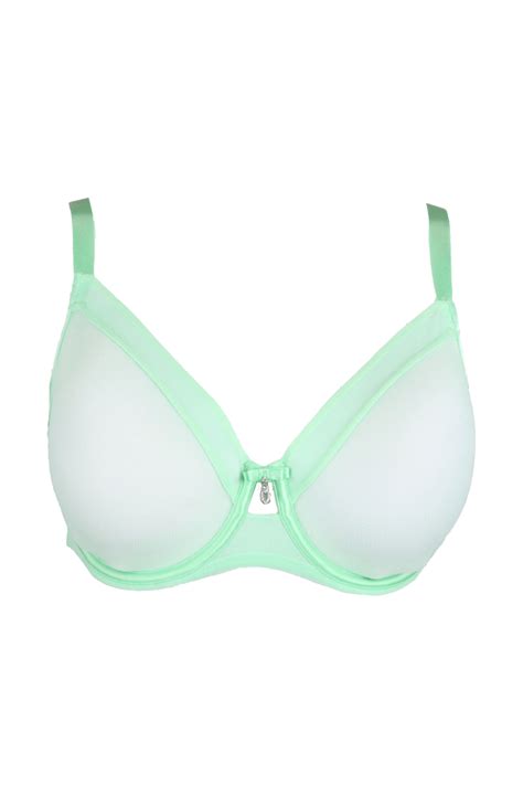 Sheer Mesh Unlined Underwire Bra Green Chérie Amour