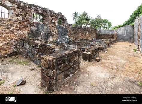 Ruins Of Former Penal Colony At Ile Royale One Of The Islands Of Iles