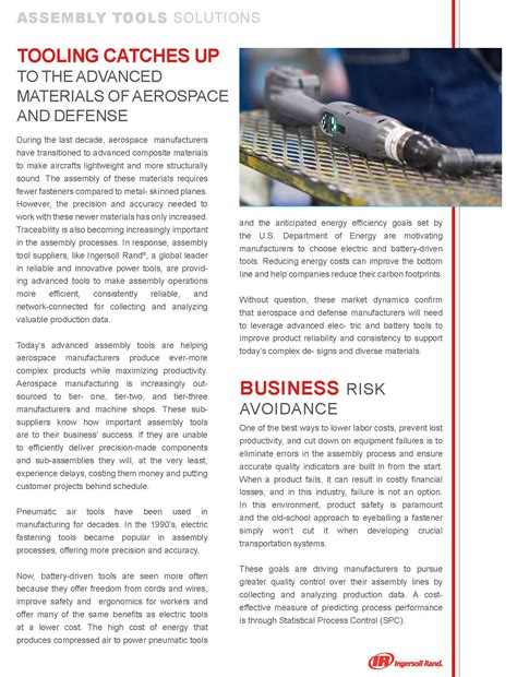 Advanced Assembly For Aerospace Industry Air Power