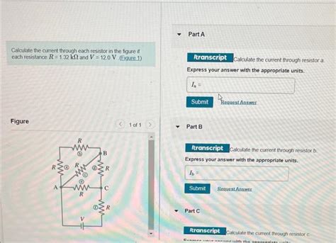 Solved Calculate The Current Through Each Resistor In The
