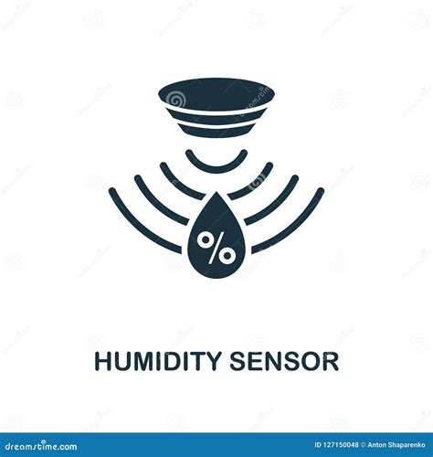 Humidity Sensor Icon Monochrome Style Design From Sensors Icon Collection UI And UX Pixel