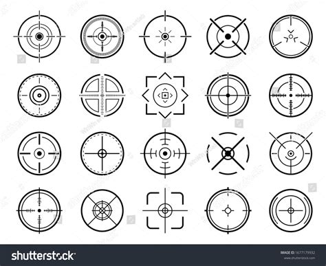 Sniper Aim Pointer Target Navigation Sniper Stock Vector Royalty Free