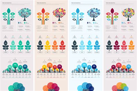 Tree Infographics Elements Bundle On Behance