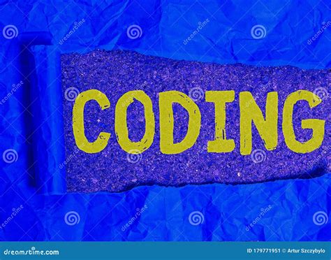 Handwriting Text Writing Coding Concept Meaning Assigning Code To