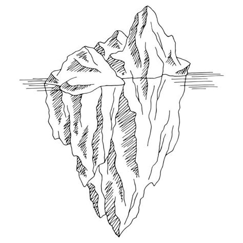 Iceberg Coloring Pages Penguin Pole North South Near Outline Printable Poles Drawing Nature