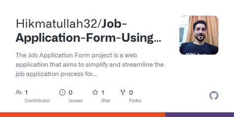 github hikmatullah32 job application form using html css and js the