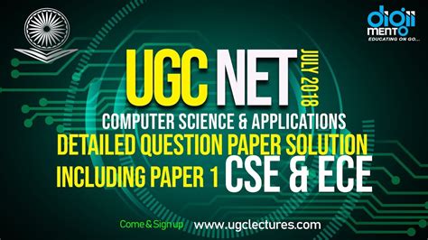 UGC NET July Detailed Question Paper Solution Including Paper CSE And ECE YouTube