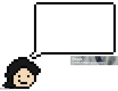 만화 픽셀 귀여운 캐릭터 남자 얼굴 채팅 상자 빈 장식 8 비트 남성 소년 말하다 토론 아이디어 채팅 상자 만화 픽셀 게임 8bit 벡터 공란에 대한 스톡 벡터 아트 및