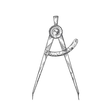 Premium Vector Retro Compas Hand Drawn Doodle Vector Illustration