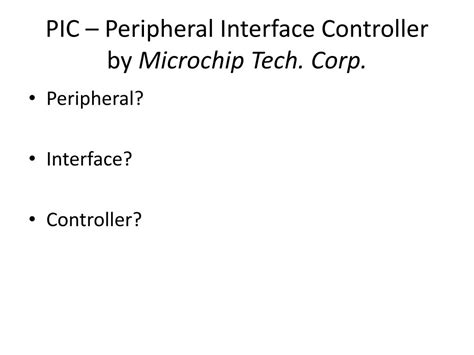 Ppt Microcontroller 3 Pic Powerpoint Presentation Free Download