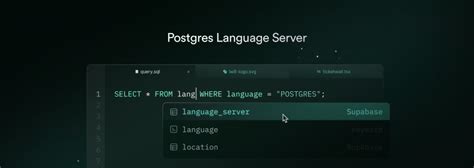 Un Nouveau Serveur De Langage Lsp Pour Le Sgbdr Postgresql Améliore L