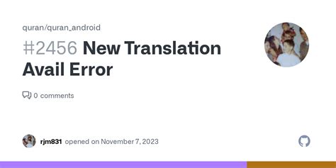 New Translation Avail Error Issue 2456 Quran Quran Android GitHub