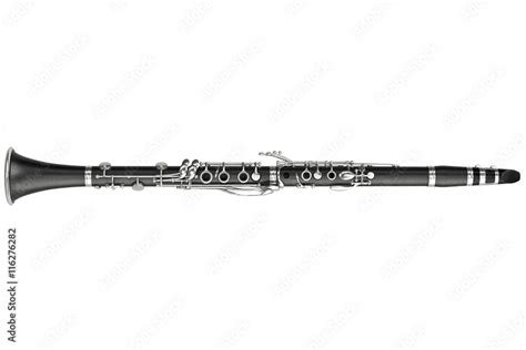 Clarinet Classical Woodwind Instrument Top View 3d Graphic Stock