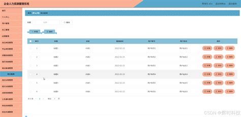 Java计算机毕业设计企业人力资源管理系统（开题程序论文） Csdn博客