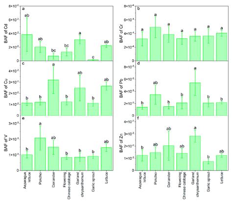 The Bioaccumulation Factor Baf Of Trace Metals In Vegetables Around