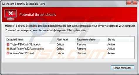 Fake Microsoft Security Essentials Alert Removal Guide Updated
