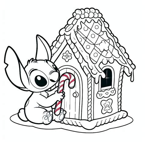 Imprimir Stitch Natal Para Colorir