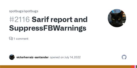 Sarif Report And Suppressfbwarnings · Issue 2116 · Spotbugsspotbugs