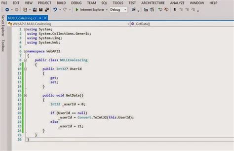 null coalescing operator in c