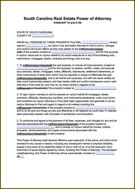 Power Of Attorney Form South Carolina Dmv Form Resume Examples O Y QXM B