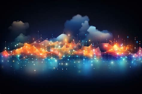 Abstract Background Technology Cloud Networking Generative Ai Stock