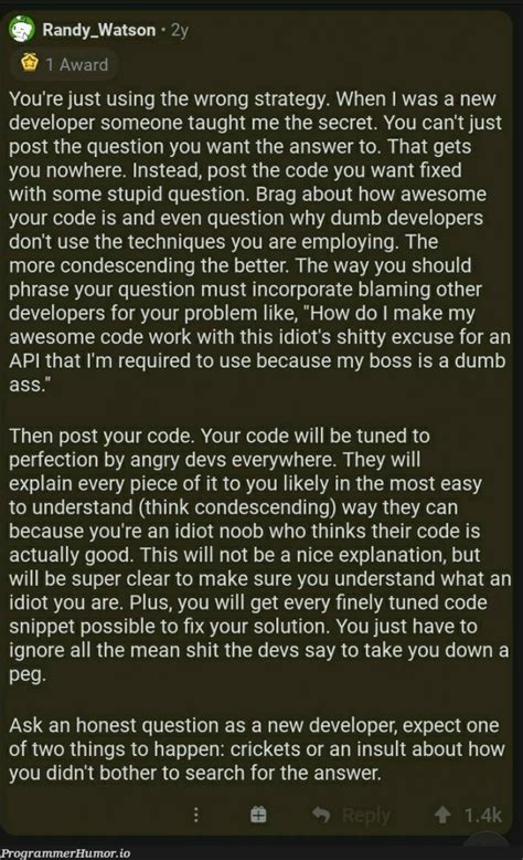 This Guy Figured Out How To Get Answers On Stackoverflow