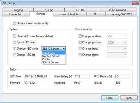 Communicate With Logger Via Isic Sdi 12 Controller Nexsens