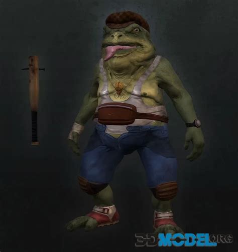 3d Model Toad Mutant Boss Pbr