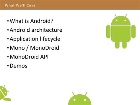ppt introduction to android development using and monodroid