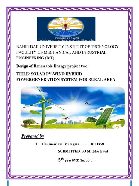 Pv Wind Hybrid Power Pdf Solar Power Wind Power