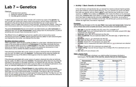 Activity 1 Basic Genetics Inheritability Lab 7 Chegg Com
