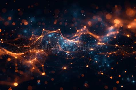 Networked Particles On A Digital Landscape Stock Image Image Of Landscape High 317124877