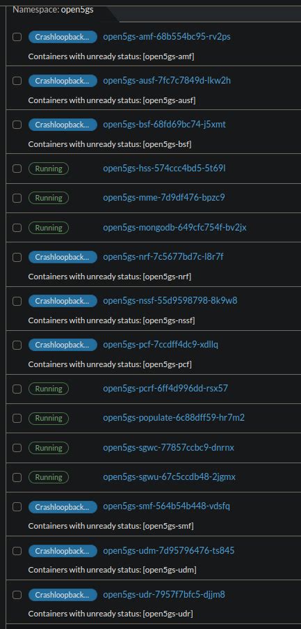 Upgrade Open5gs To 261 Version Failed · Issue 122 · Gradiant5g Charts · Github
