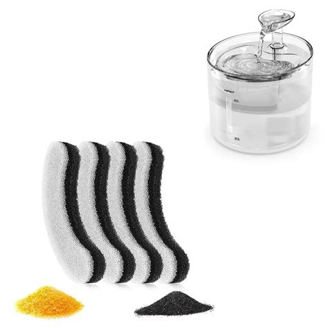 Комплект от 4 филтъра за автоматичен диспенсър за вода Merkie Пречистване Йонизация Активен