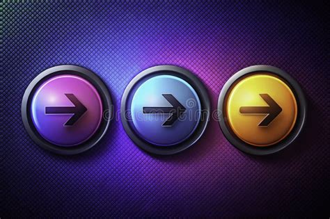 Downloadable Modern Web Button Set Sleek Silhouette Arrow Buttons For
