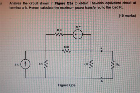 Solved Analyze The Circuit Shown In Figure Q3a To Obtain