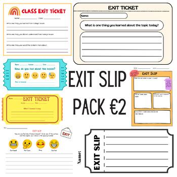 Exit Slips X By Ms Coppola English TPT