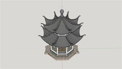 古建筑八角亭整体 景观建筑 土木在线