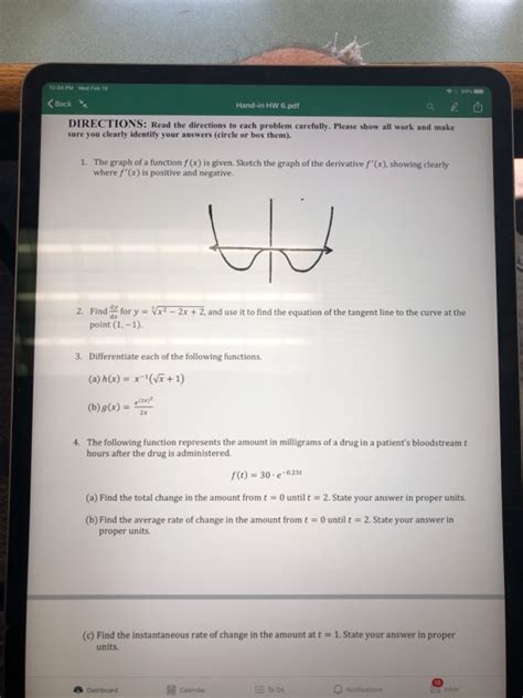 Solved 6 Differentiate The Following Function Fx