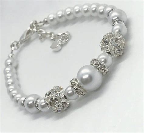 Pearl Beaded Bracelet Elegant Christmas T