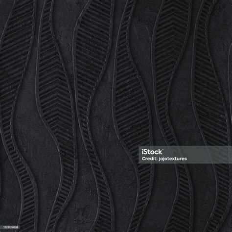 배경에 릴리프 패턴이 있는 블랙 메탈 이음새있는 질감 3d 일러스트레이션 0명에 대한 스톡 사진 및 기타 이미지 0명 거친 검은색 Istock