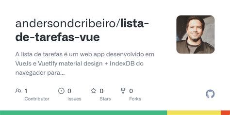 GitHub andersondcribeiro lista de tarefas vue A lista de tarefas é