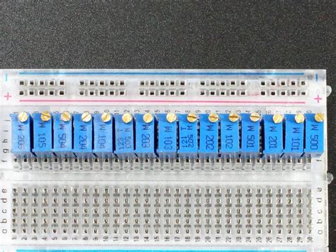 Trimmer Potentiometers Multi Turn Kit 15 Values 15 Pcs Protosupplies